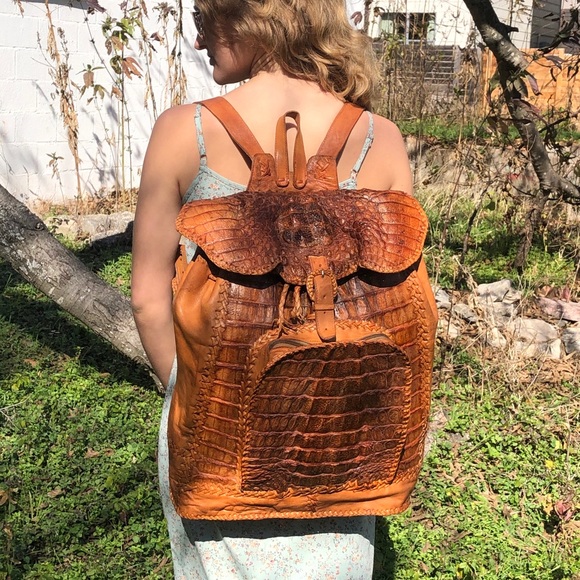 Bags | Genuine Alligator Backpack | Poshmark